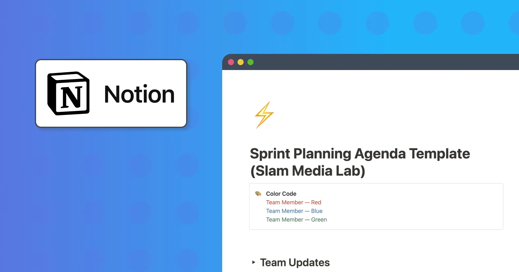 Notion Sprint Template [Used by Startups] | Slam Media Lab